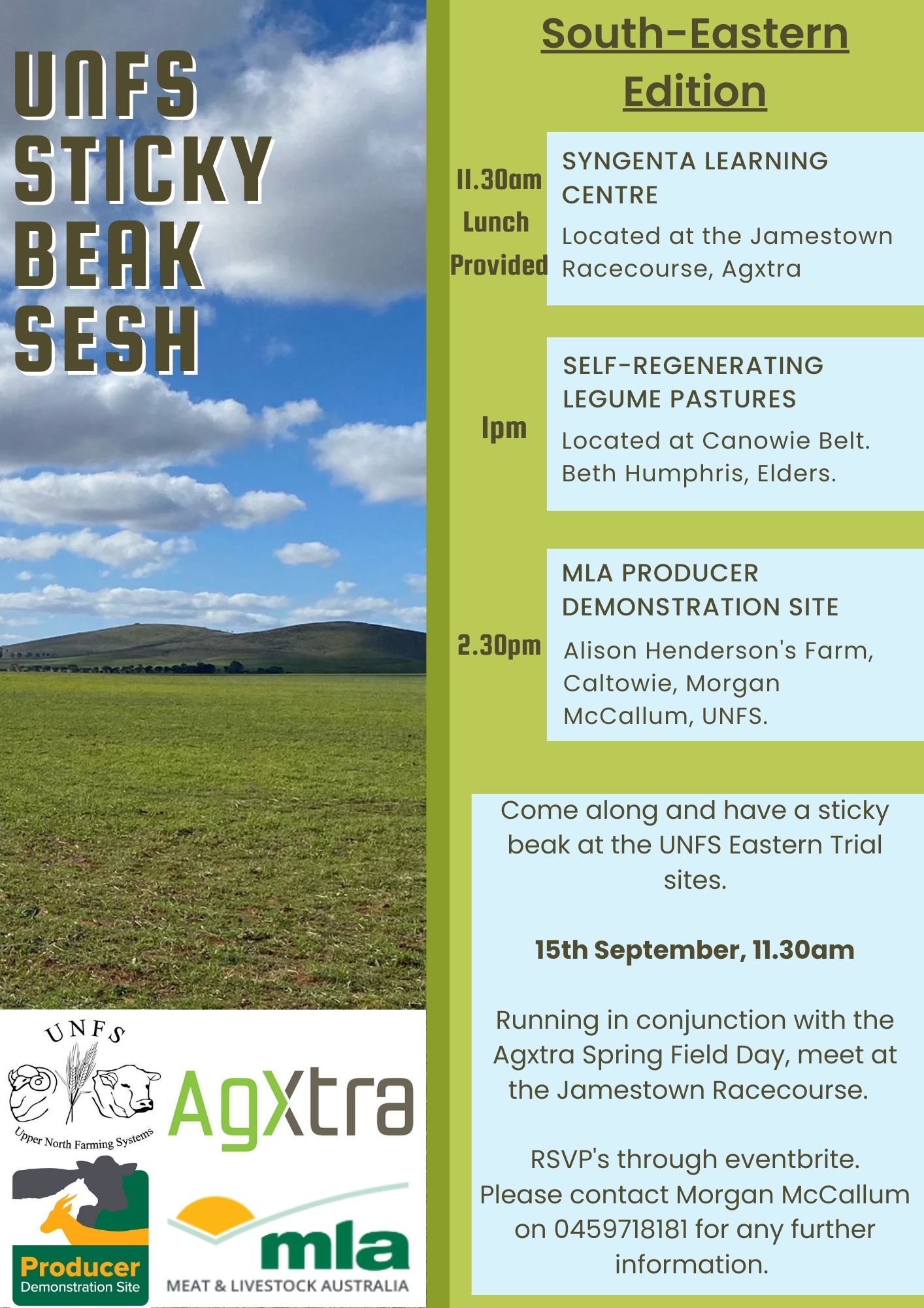 UNFS Eastern Sticky Beak Day – Upper North Farming Systems